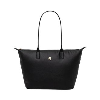 Tommy Hilfiger Femme, Sacs, Noir, Taille: ONE Size Sac &agrave; main avec fermeture &eacute;clair et poche int&eacute;rieure