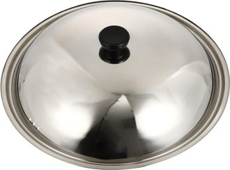 Luxshiny 1 Pc Pan Deckel Topf Abdeckung Edelstahl Wok Abdeckung Universal Pfannen Töpfe Deckel Abdeckung für Home Restaurant (33.2CM)