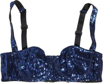 Dolce & Gabbana Femme, Sous-v&ecirc;tements, Bleu, Taille: 38 FR Soutien-gorge balconnet