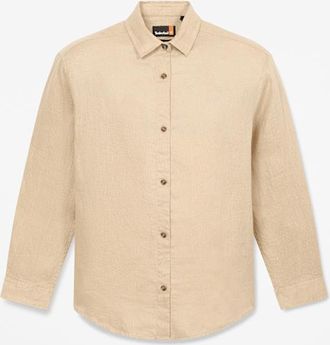 Timberland Lang&auml;rmeliges Leinenhemd f&uuml;r Damen in Beige, Damen, Beige, Gr&ouml;&szlig;e