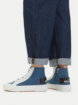 Love Moschino Sneakers aus Stoff JA15022G1MJO5700 Blau
