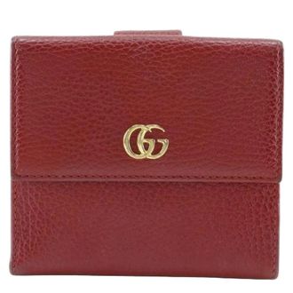 Gucci Portefeuille en cuir Pre-owned - Femme - Pre-owned - Rouge - Taille: ONE Size