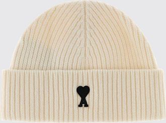 Ami Beanie von aus reiner Schurwolle mit Umschlag und Kontrastlogo