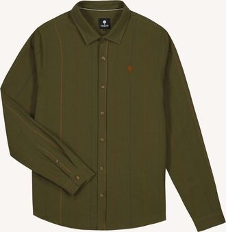 Faguo Chemise kaki & multicolore coton - IRATY