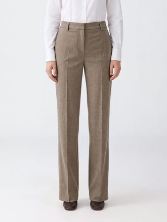 Pantaloni Torino Gerade Hose mit hoher Taille aus Schurwolle und Kaschmir mit Bundfalten