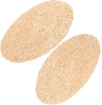 BESPORTBLE 2 ST&Uuml;CK Nat&uuml;rliche Luffa Seifensaver Pads rutschfeste Selbstentw&auml;ssernde Seifenunterlage f&uuml;r Dusche K&uuml;che Bad Kompakte Leichte Seifenablage Sch&uuml;tzt Se