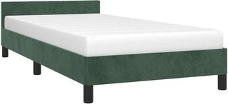 vidaXL Cadre de lit sans matelas vert foncé 100x200 cm velours Vidaxl