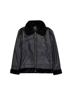 Alpha Industries B-3 Faux Leather Bomber Jacket