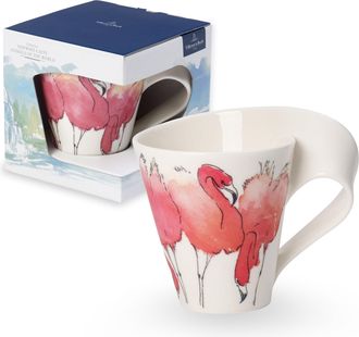 Villeroy & Boch NewWave Caffè Rosa Flamingo Becher mit Henkel (Geschenkkarton)