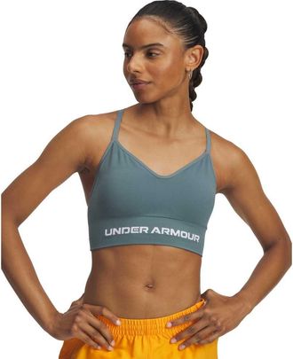 Under Armour Damen Vanish Seamless Low Impact Sport-BH, Jaspisblau/Wei&szlig;, Large