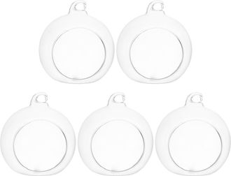 Artibetter 5 St&uuml;ck H&auml;ngender Glaskugel Kerzenhalter aus Borosilikatglas mit Glatter Oberfl&auml;che f&uuml;r Romantische Hochzeitsdeko und B&uuml;ro Sowie Wohnraumgestaltung