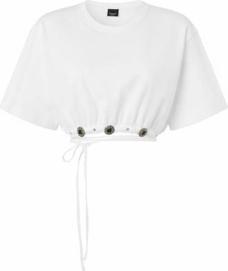 Pinko Pinko, Femme, Pulls, Blanc, Taille: 40 FR Pulls &agrave; col rond