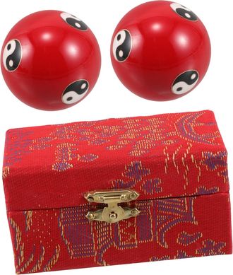 Cabilock Handmassagebälle Baoding mit beruhigendem Klang Kleine Handübungsbälle aus emailliertem Material Fördern Gelenkflexibilität für Erwachsene Elegantes G