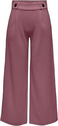 Jacqueline de Yong JdY JDYGEGGO New Long Pant JRS Noos, Pantalons Femme, Rose Brown/Detail:Black Buttons