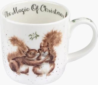 Wrendale Designs Royal Worcester Wrendale Deigns Eichh&ouml;rnchen Magic of Christmas Tasse 0,3 Liter Keramiktasse