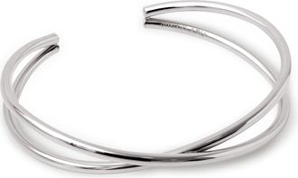 Singularu Cross Armreif. Edelstahl mit Silberfarbener Beschichtung. Schmuck f&uuml;r Damen