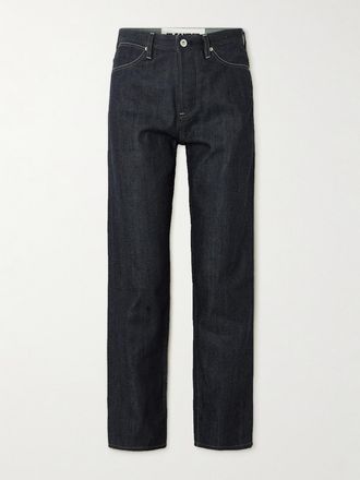Jil Sander Jean Droit Raccourci Taille Haute - Bleu