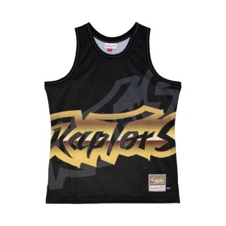Mitchell & Ness Schwarzes Raptors Big Face T-Shirt - - Sport - Herren - Schwarzk - L