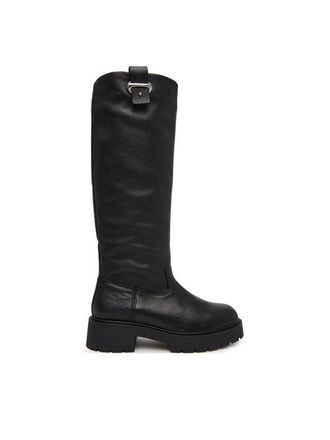 Calvin Klein Stiefel Chunky High Boot Lth Hdw HW0HW03201 Schwarz