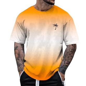 Generic T-shirt pour homme Printemps et &Eacute;t&eacute; Imprim&eacute; Tout Imprim&eacute; Manches Courtes Col Rond T-shirt Floral Mode Tendance Bottoming Shirt Tops, j, XXL