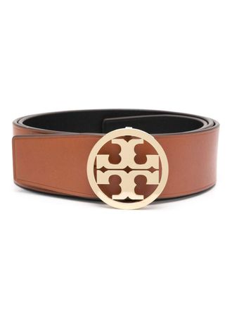 Tory Burch ceinture Miller &agrave; design r&eacute;versible - Marron