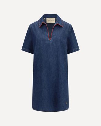 Valentino Chambray denim Dress Female 44