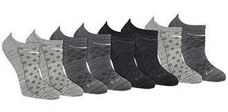Saucony RunDry Performance Super Lite No-Show Lot de 8 paires de chaussettes athlétiques pour femme, Gris tendance (8 paires), Medium