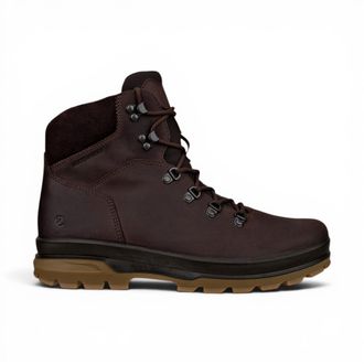 Ecco Ecco Herren braune Leder wasserdichte Schn&uuml;rstiefel - Rugged Track 25
