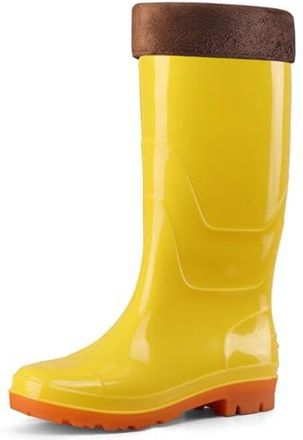 Pangolin Bottes de Pluie Chaudes Unisexe avec Doublure Hiver Amovible - Anti-d&eacute;rapantes, Imperm&eacute;ables & Confortables - Bottes de Jardin, Travail, Pluie, Neige 