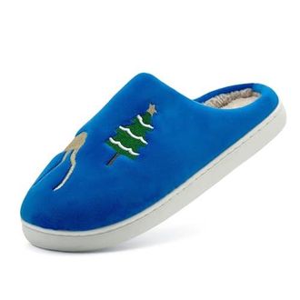 Generic Pantoufles de No&euml;l pour femme et homme - Chaussures dint&eacute;rieur d&eacute;contract&eacute;es en peluche - Chaudes et moelleuses - Pantoufles respirantes pour lint&eacute;rie