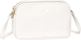 David Jones Pochette Bandouli&egrave;re Femme Ville - Sacoche Sac port&eacute; travers Similicuir - 2 Compartiments - Taille Moyenne - Pratique Chic Classique Voyage Travail (C