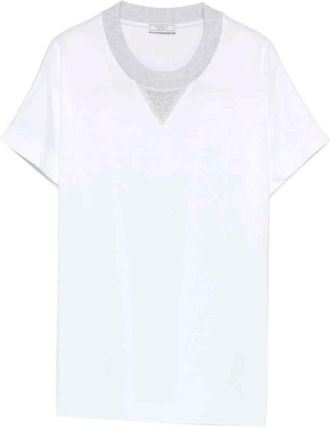 PESERICO Femme, Tops, Blanc, Taille: 44 FR T-shirt &agrave; col rond