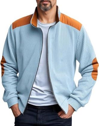 Generic Cardigan dhiver dautomne pour homme avec boutons surdimensionn&eacute;s &agrave; manches longues, bleu ciel, XL