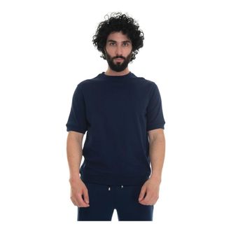 Hindustrie Kurzarm Crewneck Sweatshirt Jersey Stoff - - Tops - Herren - Blau - M