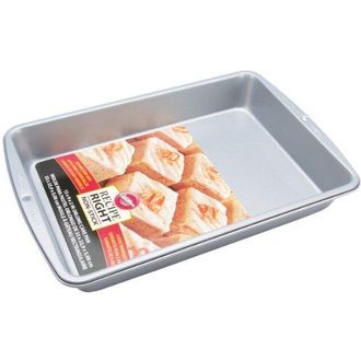 Wilton Recipe Right L&auml;ngliche Kuchenform 33 x 22,9cm: Kuchenform Antihaft Backform Rechteckig f&uuml;r Kuchen, Brot oder Torten Backblech Oblong Cake Pan - 33 x 2