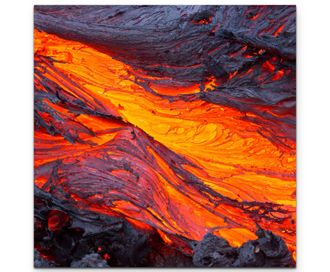 Paul Sinus Art Leinwandbilder | Bilder Leinwand 60x60cm glühende Lava