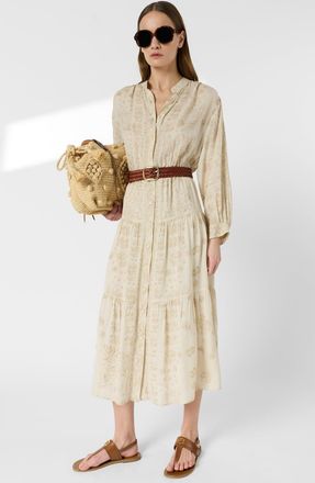 Gerard Darel Robe longue &agrave; broderies - RISHANA - Nude