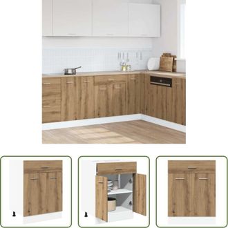 vidaXL vidaXL Rangement cuisine - Armoire &agrave; tiroirs Lyon Ch&ecirc;ne artisanal 60 x 46 x 81,5 cm Bois ding&eacute;nierie
