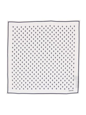 Tom Ford Mens Scarfs White Mulberry Silk