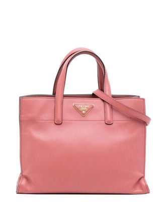 Prada 2000-2025 Saffiano Soft Triple Pocket Tote satchel - Rose