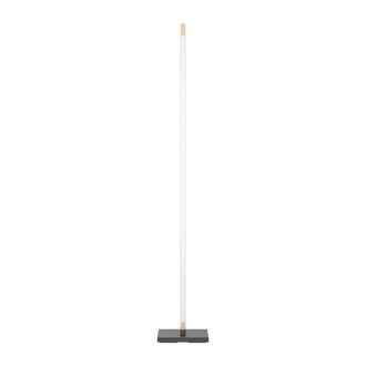 Eglo LED Stehlampe Camacho, 1 flammige Stehleuchte dimmbar, Standleuchte aus Stahl, Holz und Kunststoff, Wohnzimmerlampe, B&uuml;rolampe in Schwarz, Natur, Wei&szlig;