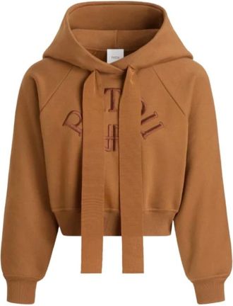 Patou Femme, Sweatshirts et sweats à capuche, Brun, Taille: 42 FR Sweat à capuche marron avec manches raglan