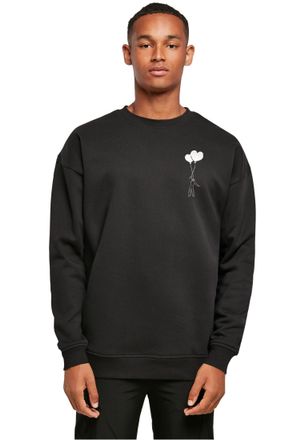 Merchcode Merchcode Mens MP5012685-Love In The Air Sweat Crewneck Hooded Sweatshirt, Black, XL