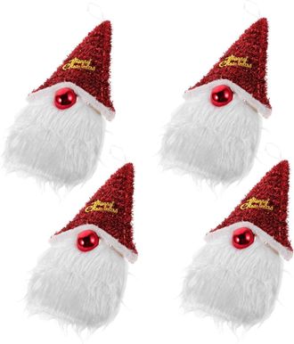 Garneck 4stücke Cartoon-weihnachtsmann-Ornamente Hängebaumschmuck Kleine Christbaumkugeln Für Weihnachtsdeko in Geschäften Häusern Und Büros