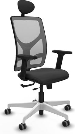 Piqueras y Crespo Stuhl mit R&uuml;ckenlehne und Armlehnen, h&ouml;henverstellbare Lendenwirbelst&uuml;tze und festes Kopfteil, ausgestattet mit Syncro/Traslack und Schneideschaum, Gr