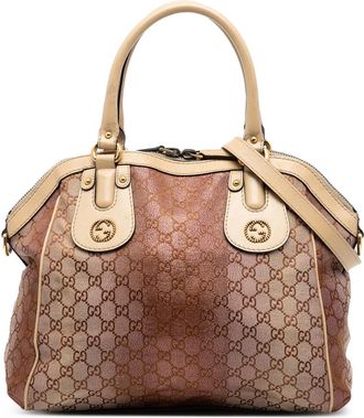 Gucci Hobo Bags - Medium GG Lurex Scarlett Satchel - Gr. unisize - in Braun - f&uuml;r Damen