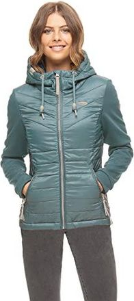 Ragwear LUCINDA Veste de mi-saison pour femme avec capuche, manteau dautomne imperm&eacute;able, STONE BLUE 2341_2026, M