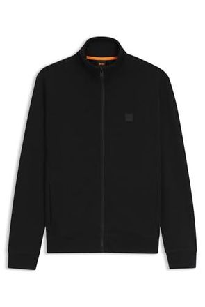 BOSS Hommes Zestart Veste zipp&eacute;e en Molleton de Coton avec Badge logot&eacute;