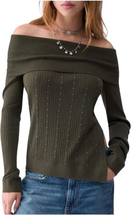 Liu Jo Femme, Pulls, Vert, Taille: 38 FR Punto Sweater