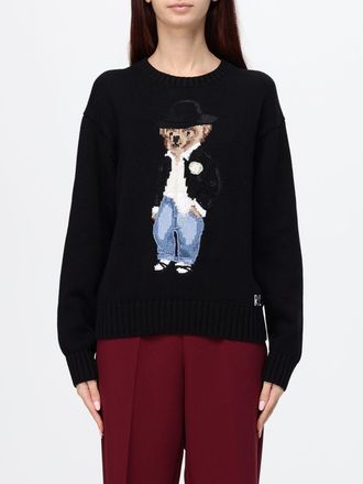 Polo Ralph Lauren Pull &agrave; col rond en coton avec imprim&eacute; iconique Polo Bear